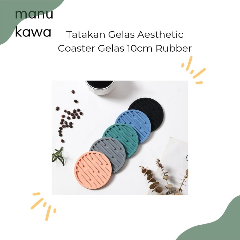 Jual Coaster Alas Gelas Silikon Anti Slip Diameter 10cm Tatakan Gelas ...