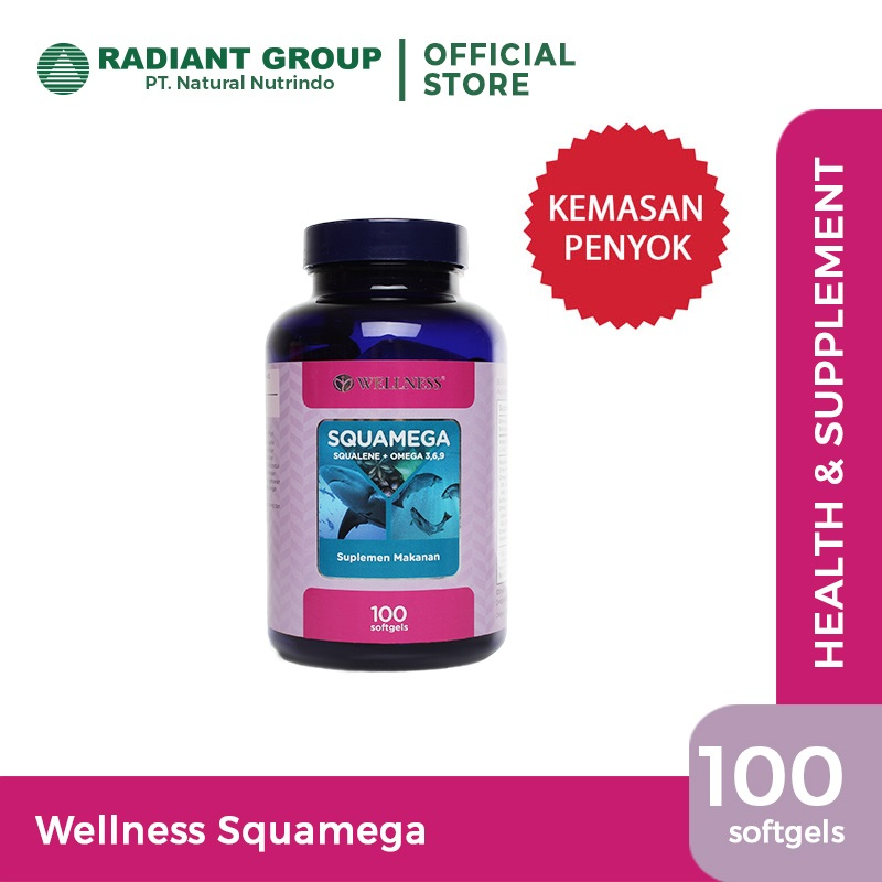 Jual Wellness Squamega - 100 Softgels [kemasan penyok] | Shopee Indonesia