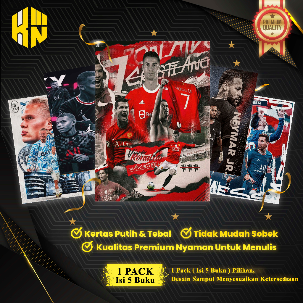 Jual KEN.IND - Buku Tulis Sekolah Custom Tema SEPAK BOLA ALL STAR ...