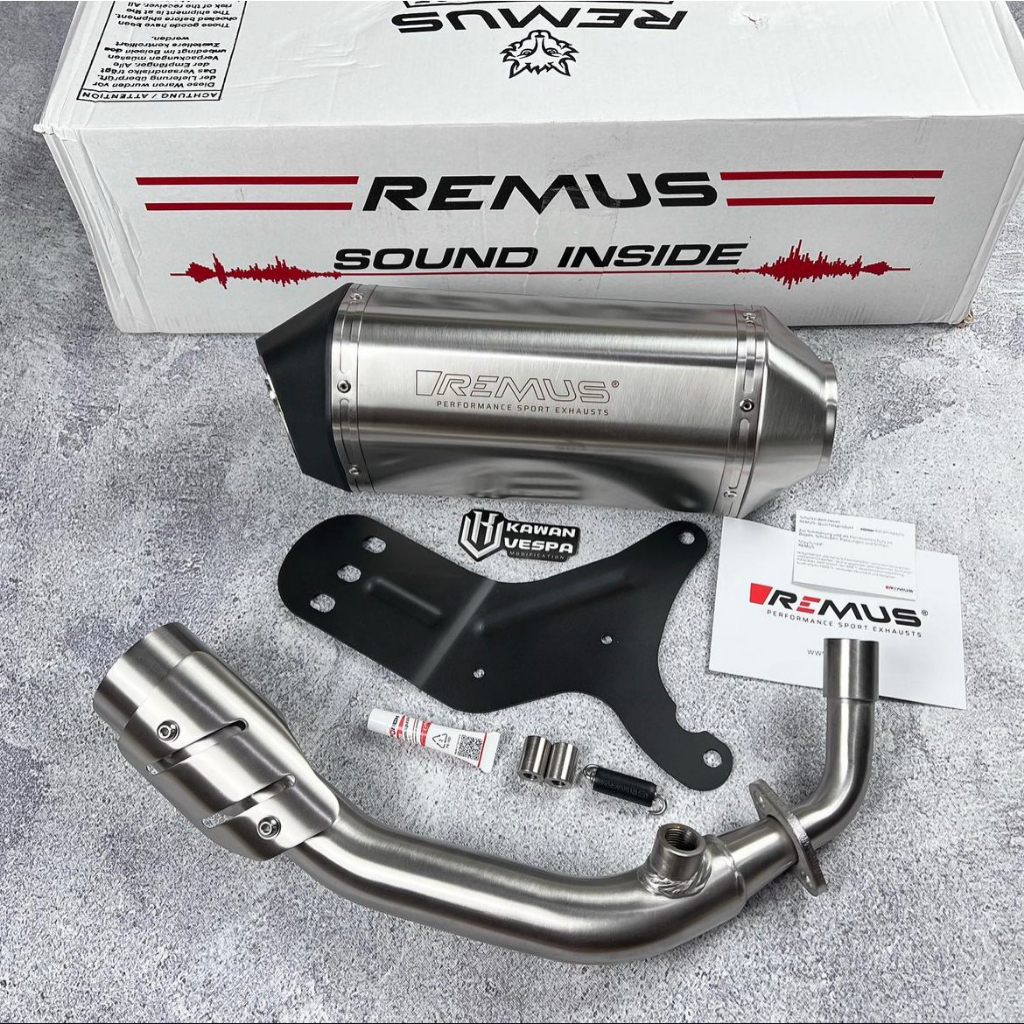 Jual Knalpot exhaust Remus Silver for vespa Sprint Primavera S LX LXV ...