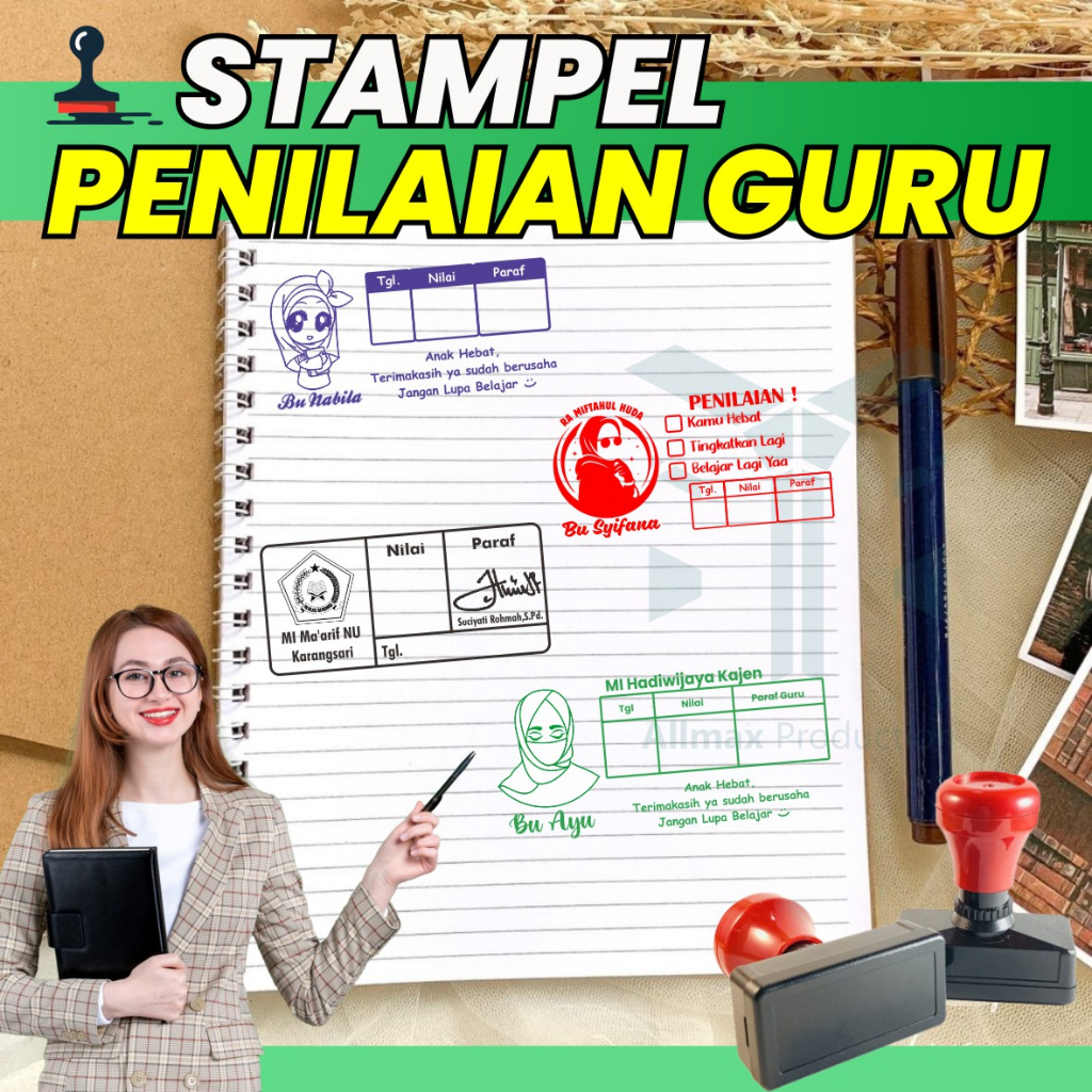 Jual Stampel Penilaian Guru - Stampel Nilai Reward Guru | Shopee Indonesia