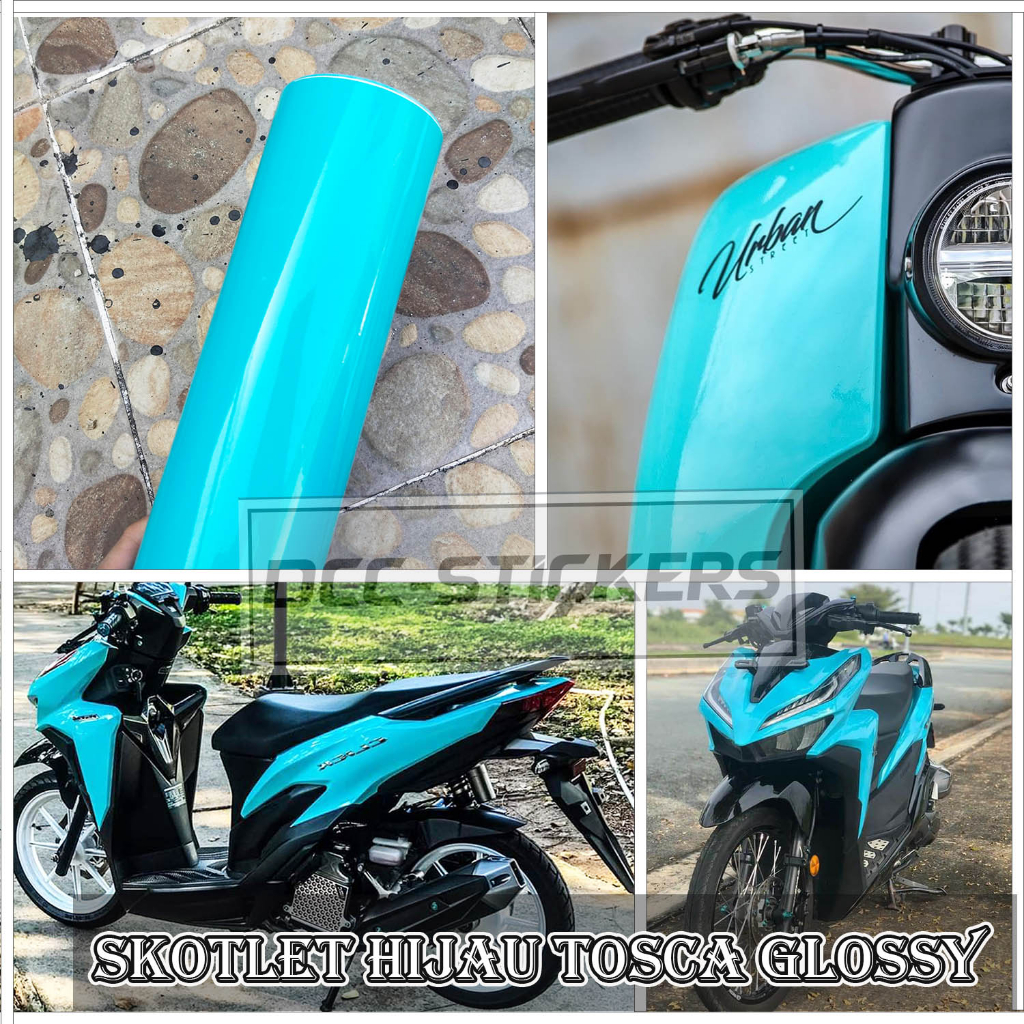 Jual Skotlet Hijau Tosca Glossy Tosque Vynil Decal Emblems Body Sepeda ...