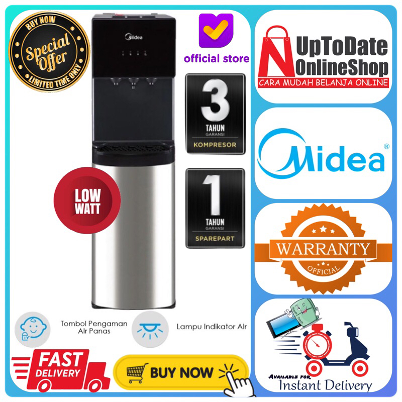 Jual MIDEA DISPENSER GALON BAWAH YL-1567B YL1567B BOTTOM LOADING ...