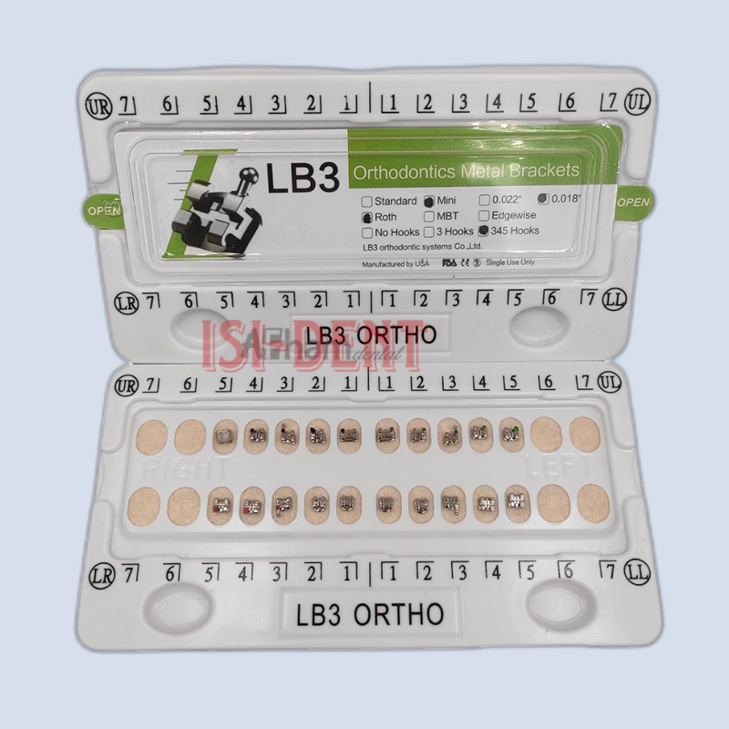 Jual DENTAL BEHEL BRACKET METAL ROTH 022 ORTHO / EDGEWISE/ LB3 ORTHO ...