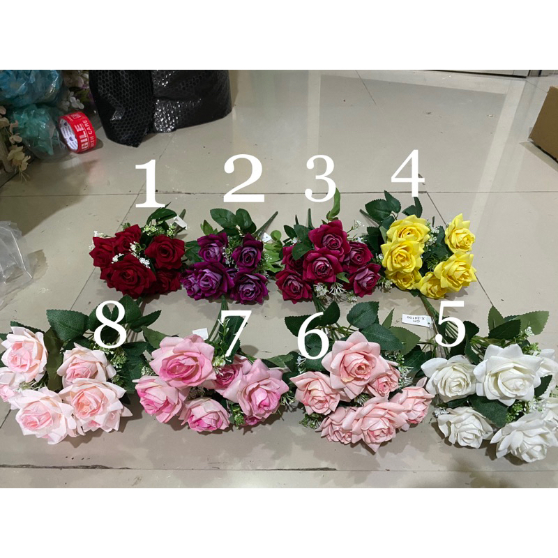 Jual Rose Bludru Kecil Artificial Convety Artificial/Bunga Hias/1LUSIN ...