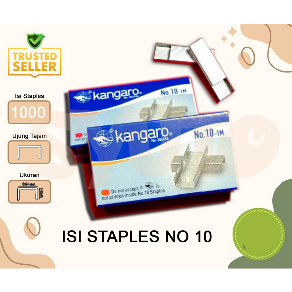 Jual Isi Stapler Kecil / Staples Kecil No 10 Kangaro (1 box kecil ...