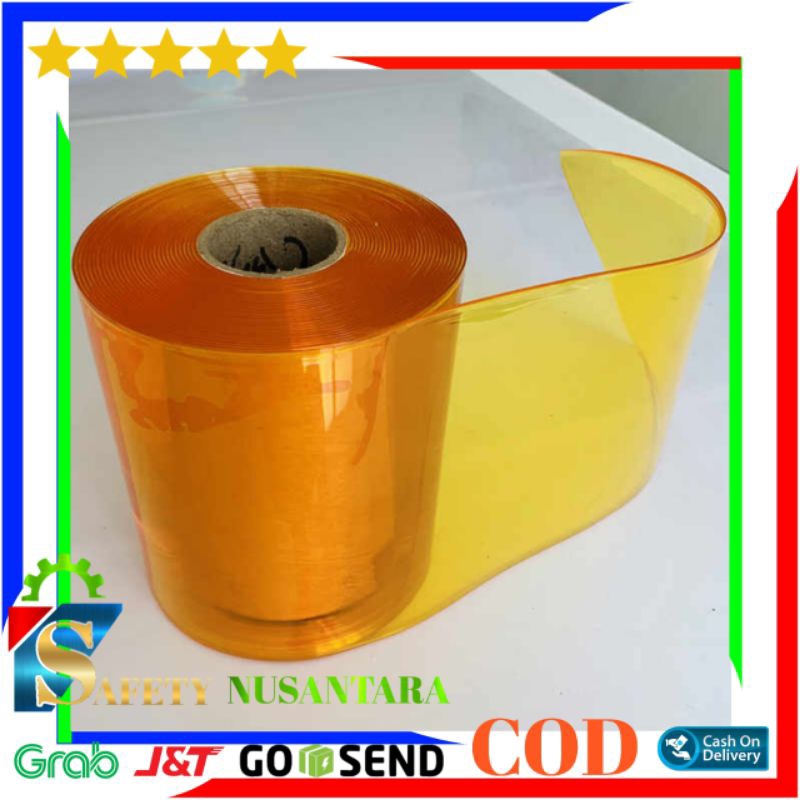 Jual Tirai Plastik Pvc Curtain Kuning 1 Meter x 20cm x 2mm Yellow ...