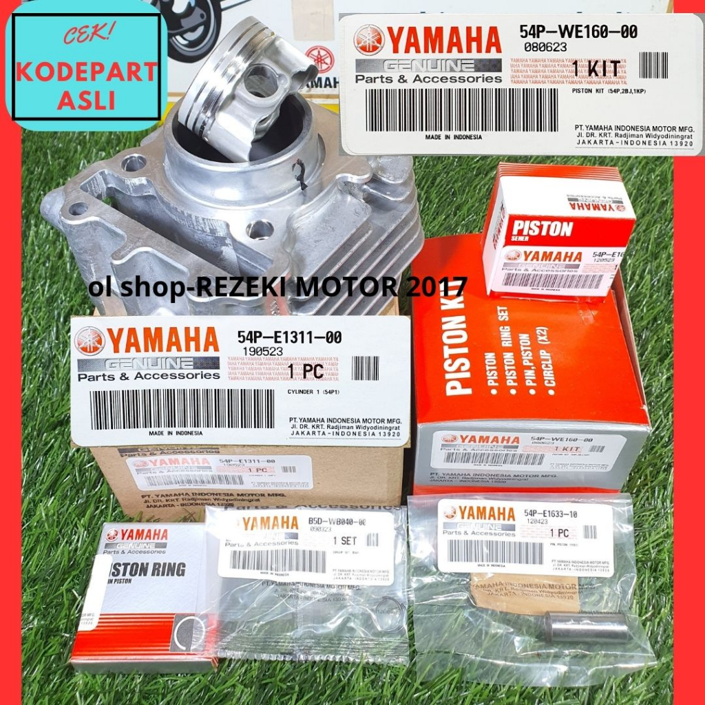 Jual BLOK SEHER BORING PISTON KIT SET MIO J SOUL GT X RIDE 115 ASLI YAMAHA | Shopee Indonesia