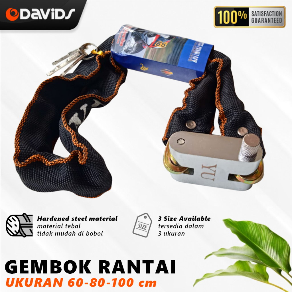Jual Gembok Pagar Pintu Rumah Anti Maling Pager Sepeda Rantai 60cm 80cm ...