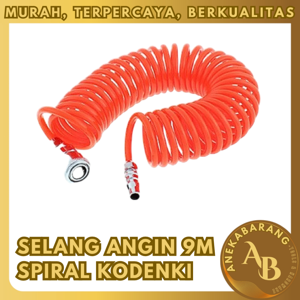 Jual Selang Angin Spiral Kompresor Selang Recoil Hose 6 meter 9 meter | Shopee Indonesia