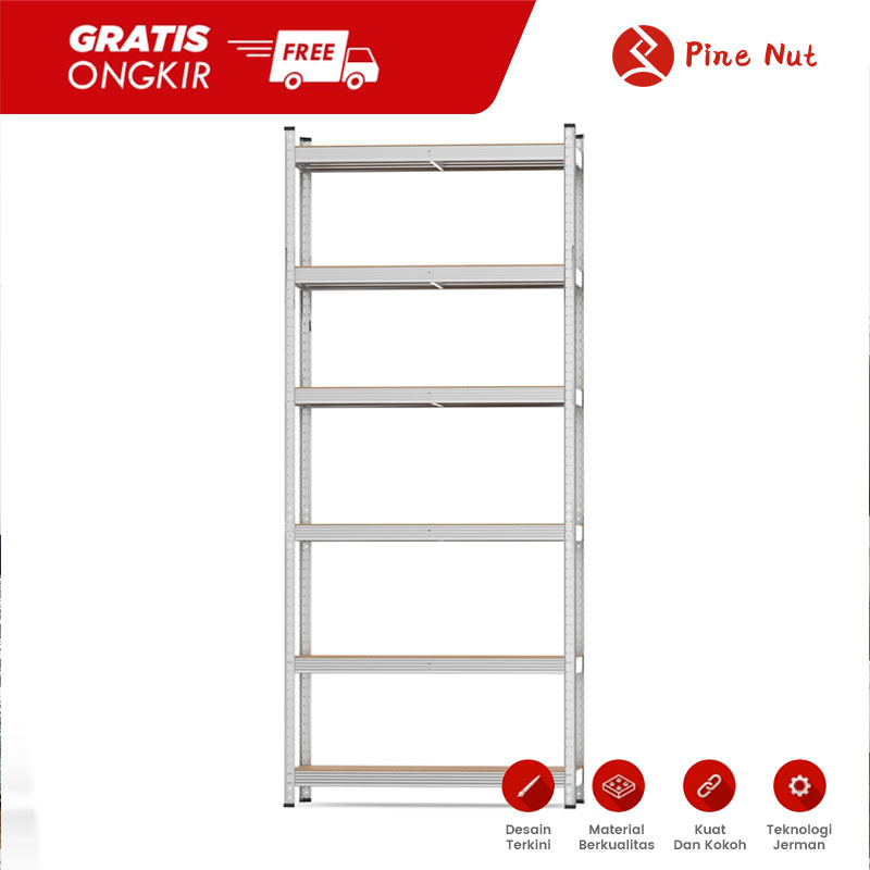 Jual Rak Besi Siku 5 susun / Rak barang/ Rak Besi Gudang /rak ...