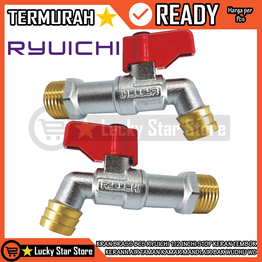 Jual STOP KRAN AIR BRASS BCS RYUICHI 1/2 INCHI SETOP KERAN TEMBOK ...