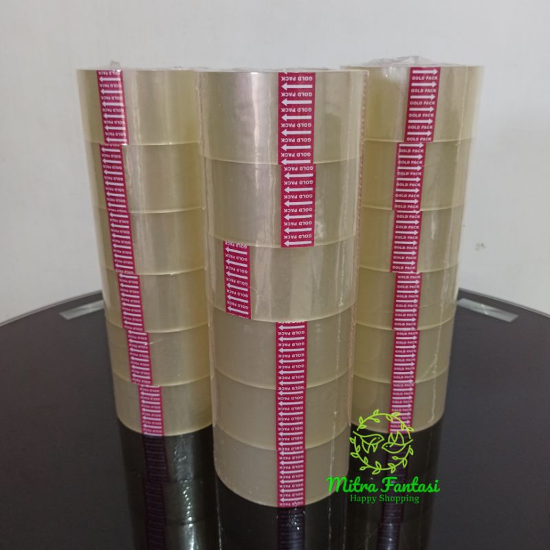 Jual Lakban GOLDPACK 48mm x 90 Yard OPP PACKING TAPE 2" Bening Coklat ...