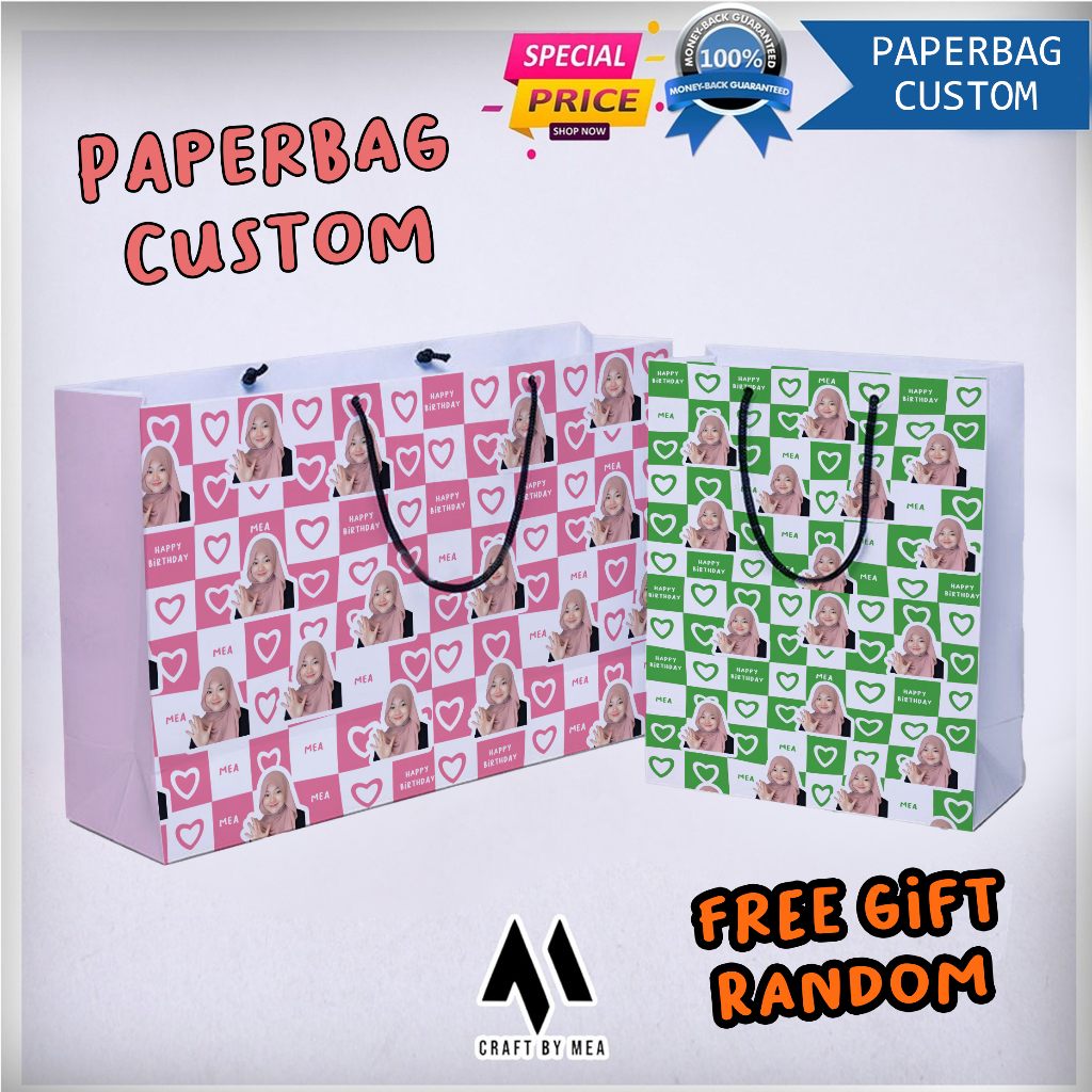 Jual Cetak Paper Bag Kertas Kado Custom Pinterest Muka Wajah Craft By ...