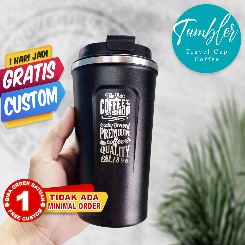 Jual Tumbler coffee Mug Custom | Tumbler Travel Cup 500ml Bisa Custom ...