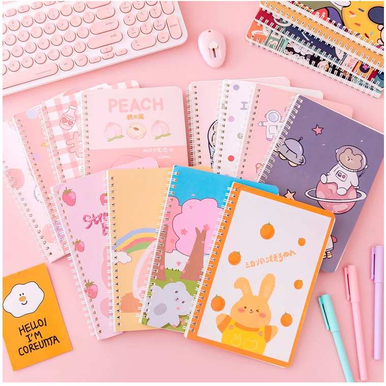 Jual Notebook Ring Fancy Kartun Moka 60 Lembar - A5 ( 145 x 207 mm ...