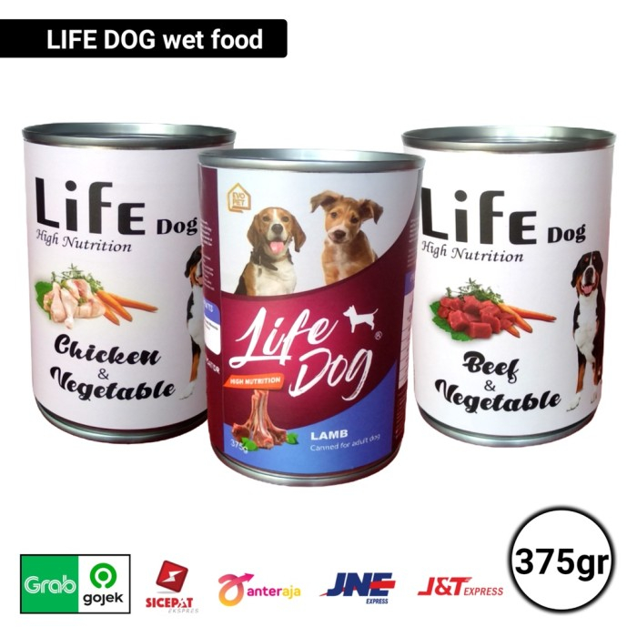 Jual Pakan Makanan Anjing LIFE DOG LifeDog KALENG 375gr Lamb Beef ...