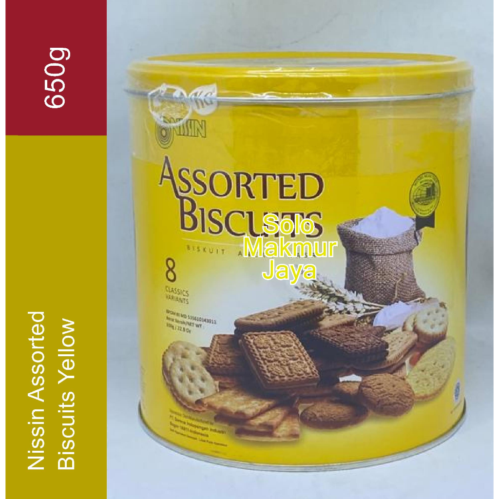 Jual Nissin Assorted Biscuits Yellow Biskuit Kaleng Assorted 650g ...