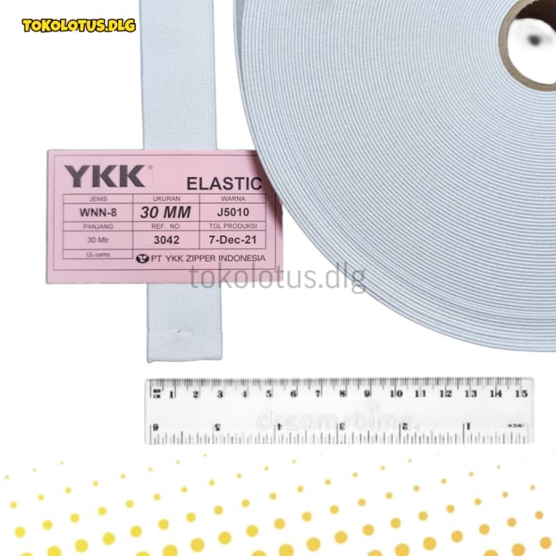 Jual Elastik YKK putih 3cm (per meter) | Shopee Indonesia