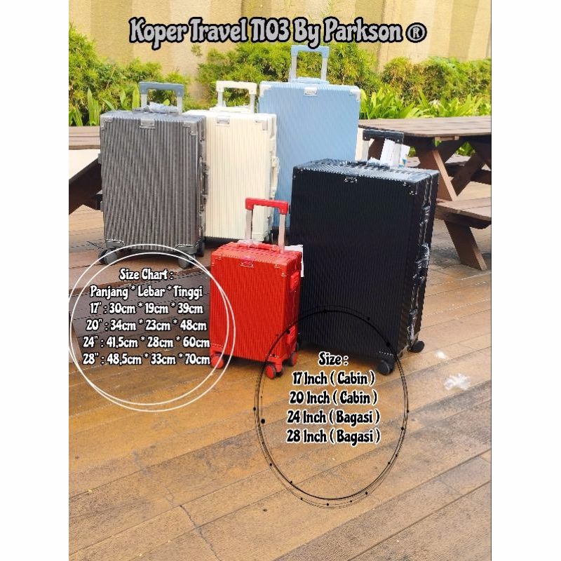 Jual PARKSON Alora Elora Elsen Lovent Olive Diora / Koper 28 inch Jumbo ...