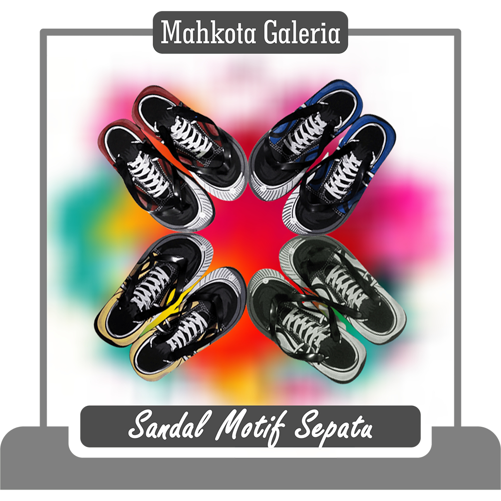 Jual Sandal Jepit Bermotif Murah / motif sepatu | Shopee Indonesia