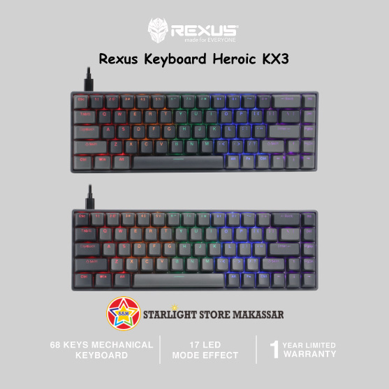 Jual Rexus Keyboard Heroic KX3 | Shopee Indonesia