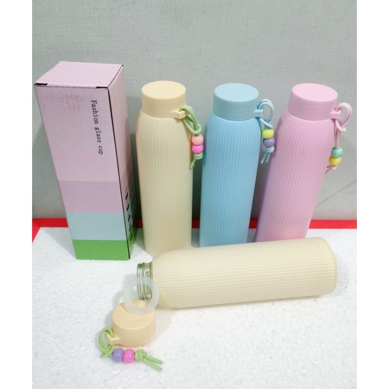 Jual BOTOL MINUM KACA MACARON BOX ASLI PABRIK AIR PANAS/AIR DINGIN MIN ...