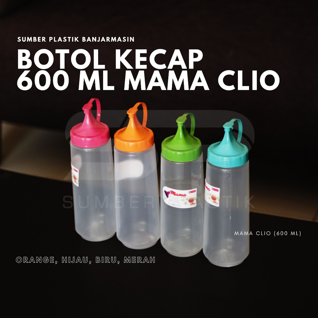 Jual Botol Kecap 600 ml Mama Botol Saos Botol Mayonnaise Squeeze Sauce ...