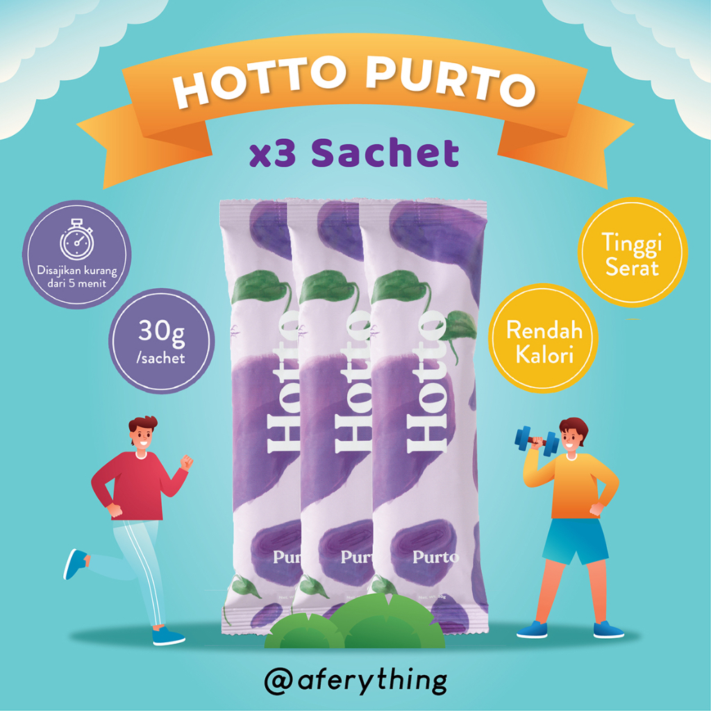 Jual HOTTO PURTO Superfood Multigrain with Purple Potato 3 Sachet ...