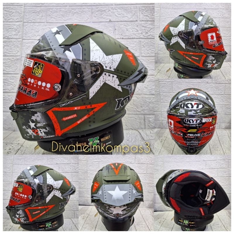 Jual HELM KYT R2R PRO ASSAULT MATT ARMY GREEN|NEW HELM KYT R2R | Shopee ...