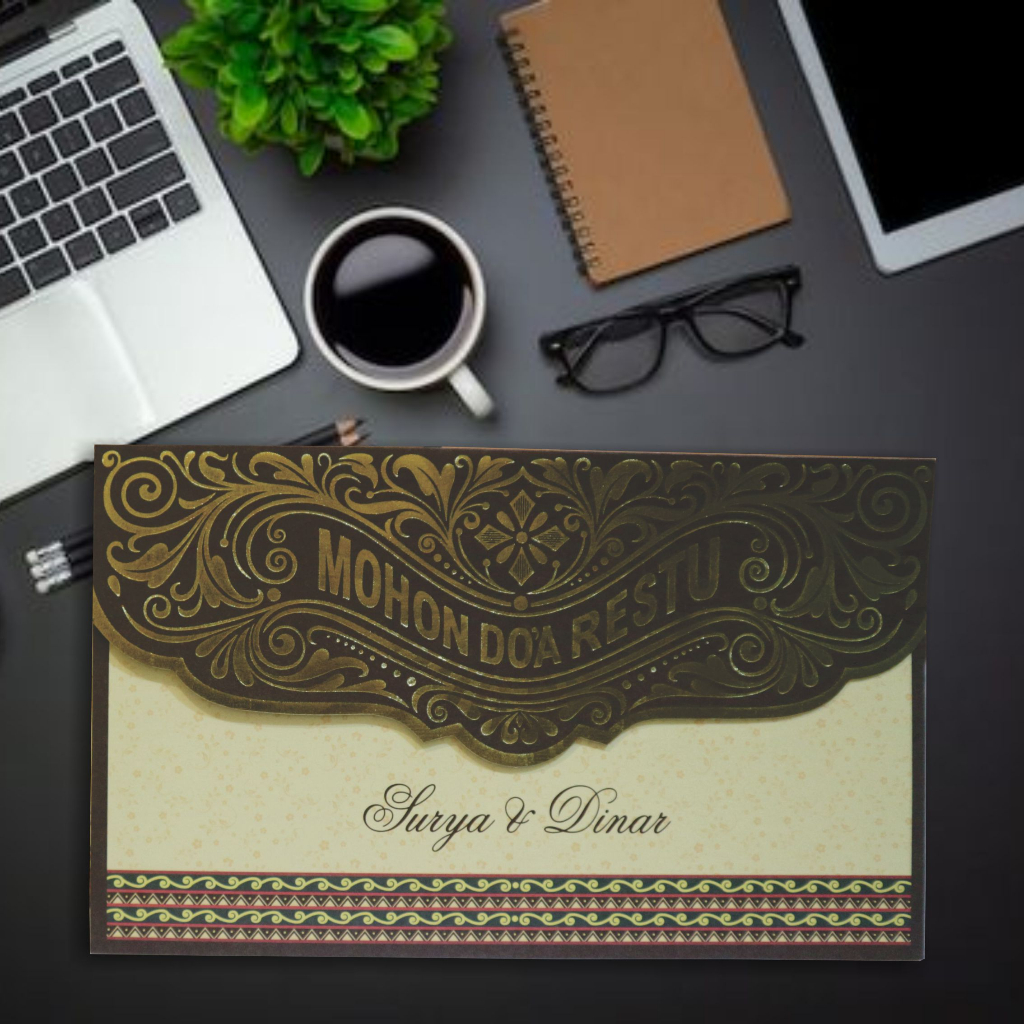 Jual Undangan Pernikahan / Undangan Nikah / Motif Ukir Elegant Tebal ...