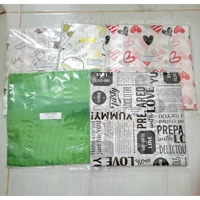 Jual (BBH) ECER 10 LEMBAR PAPER WRAP / RICE WRAP / KERTAS NASI LAMINASI ...