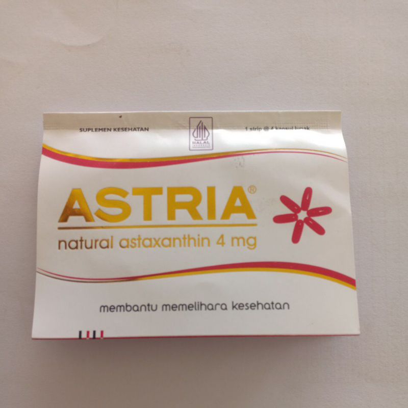 Jual ASTRIA/natural astaxanthin 4mg/per strip isi 4 kapsul | Shopee ...