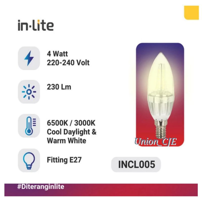 Jual Inlite Lampu Candle LED 4W 4 watt E27 INCL005 | Shopee Indonesia
