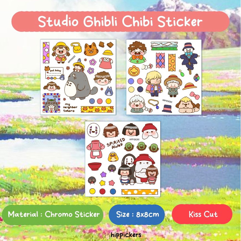 Jual [B259] Studio Ghibli Chibi Sticker Anime Totoro Howl’s Moving ...