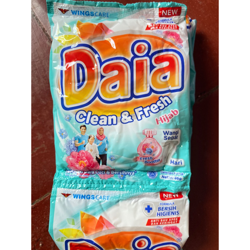 Jual Daia Deterjen Bubuk Clean & Fresh Hijab Sachet 46gr 1 Renceng ...