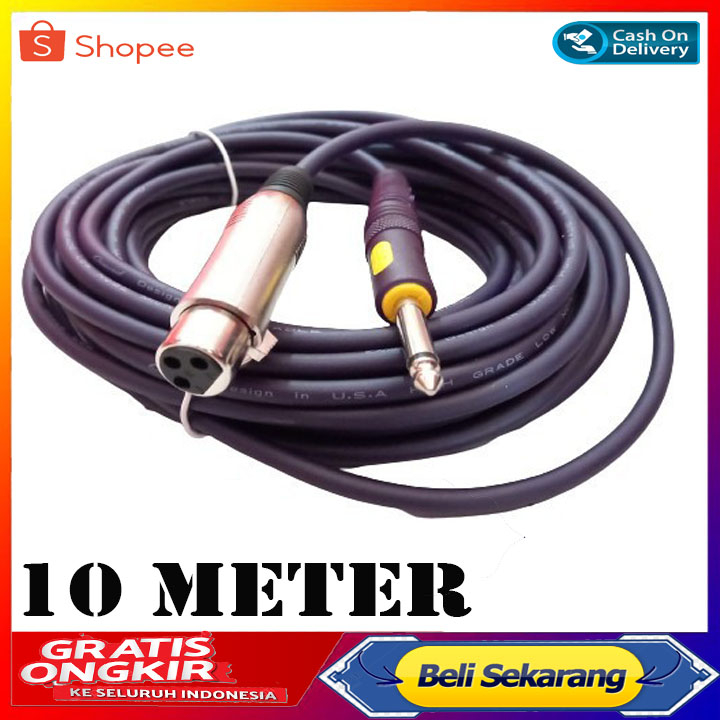Jual Kabel Mic panjang 10 meter Original 10m full Di Jamin Awet HARGA ...