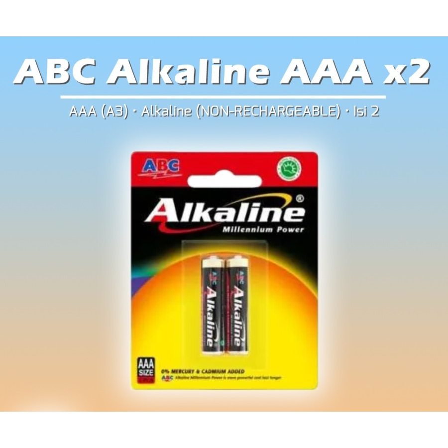 Jual Baterai ABC Alkaline AAA / Battery Remote A3 Isi 2 Pcs 01-2030 ...