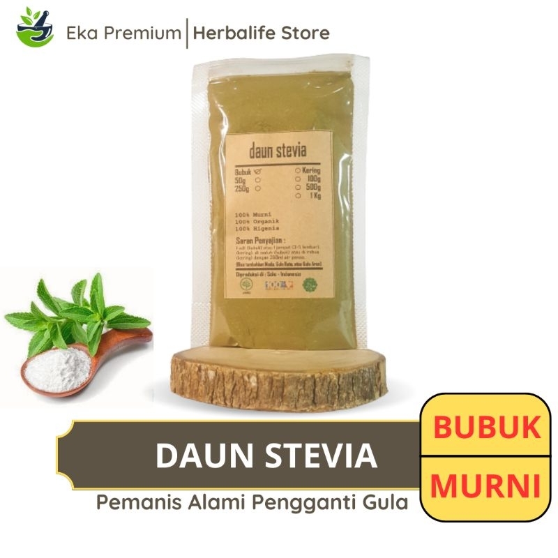 Jual DAUN STEVIA BUBUK Kering Asli Pemanis Alami Pengganti Gula Ramuan ...
