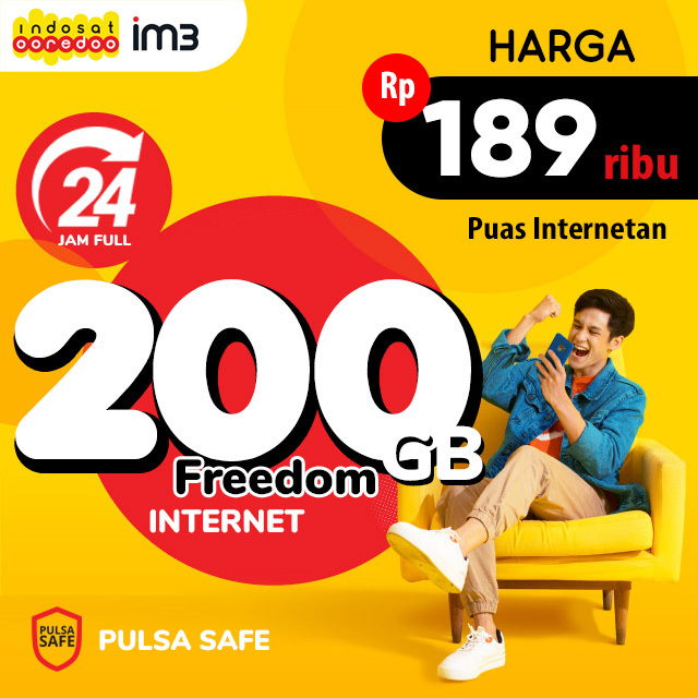 Jual Kuota Indosat IM3 - FULL 200GB Freedom Internet FULL 24 JAM ...