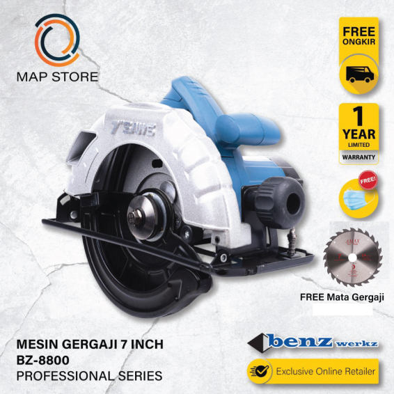 Jual Mesin Potong Kayu 7 inch / Circular Saw 7 / Mesin circle 7 inch By Benz BZ 8800 | Shopee ...