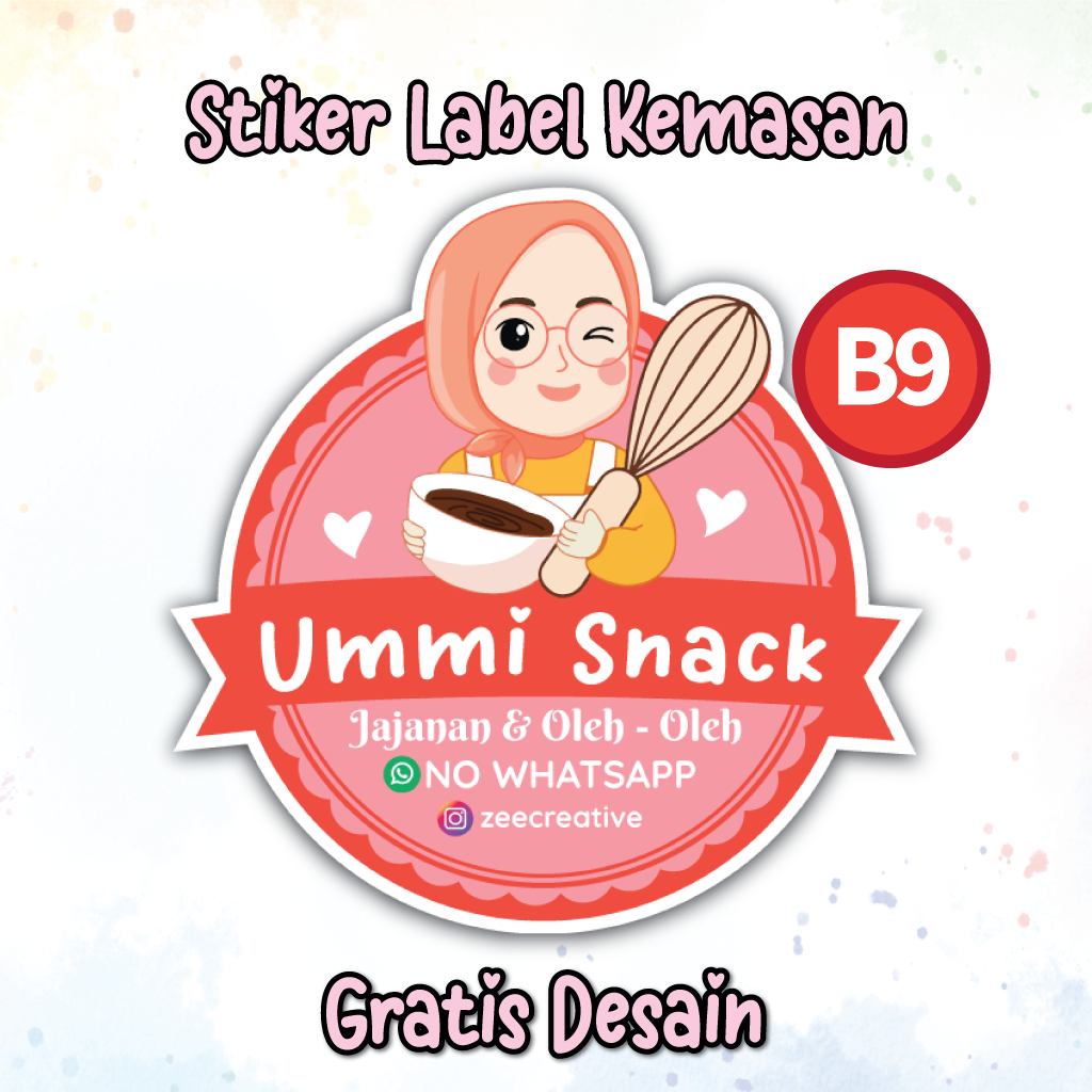 Jual Stiker Label Makanan Custom Logo Gratis Desain | Shopee Indonesia