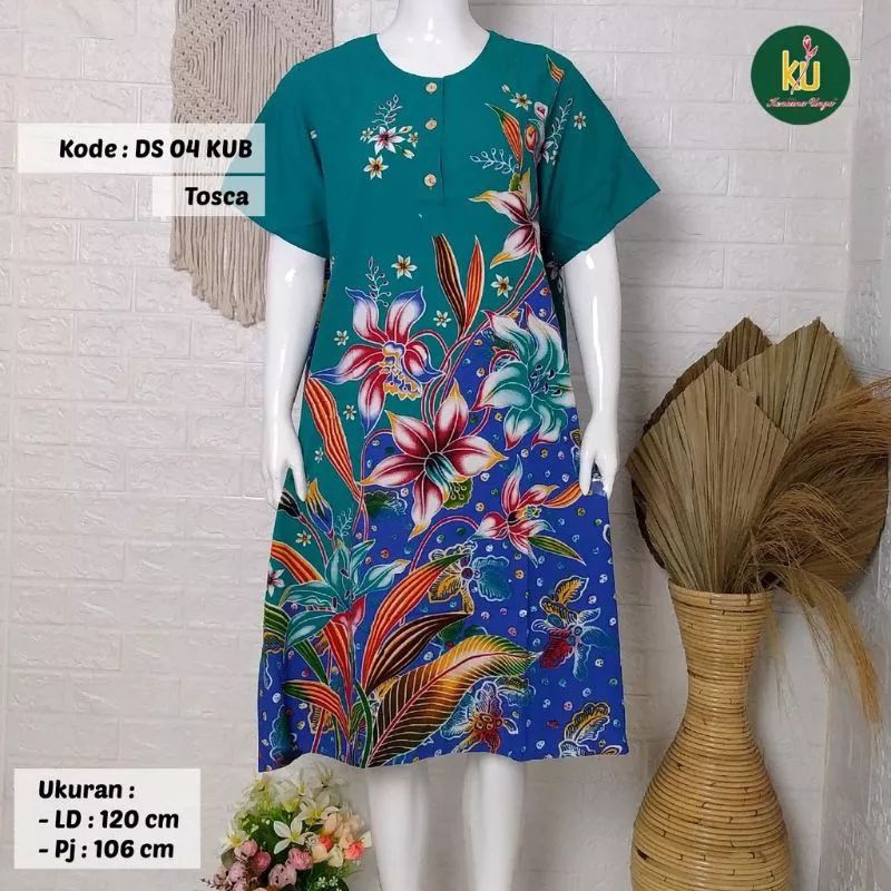 Jual BAJU DASTER ORIGINAL KENCANA UNGU LABEL BIRU PREMIUM/DRESS WANITA ...