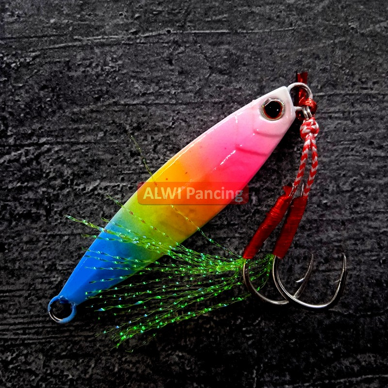 Jual ALWIX Umpan Metal JIG Full GID + Assist Hook 10gr 15gr 20gr ~ Micro Metal Jig UL GID UV ...