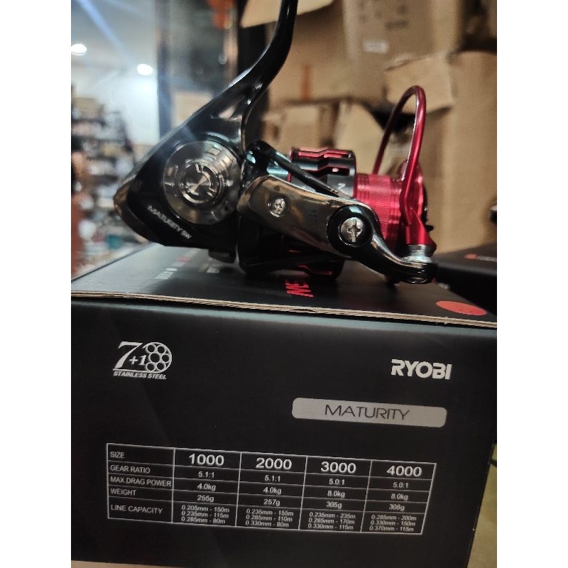 Jual reel ryobi maturity 1000 2000 3000 4000 5000 6000 type sw red atau ...
