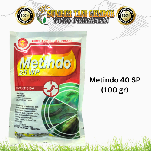 Jual Metindo 40 SP 100 gr Insektisida Ulat Grayak, Ulat Buah, Penggerek ...