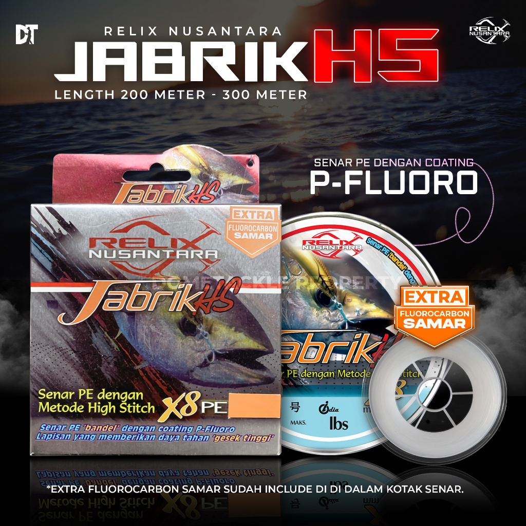 Jual Bonus Leader | Jabrik HS X8 Pack 200 300 400 500 Meter Relix ...