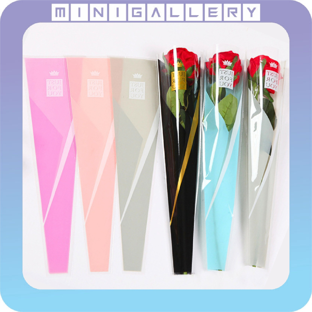 Jual Plastik Bunga Mawar 1 tangkai ecer Wrapping Plastik Pembungkus ...