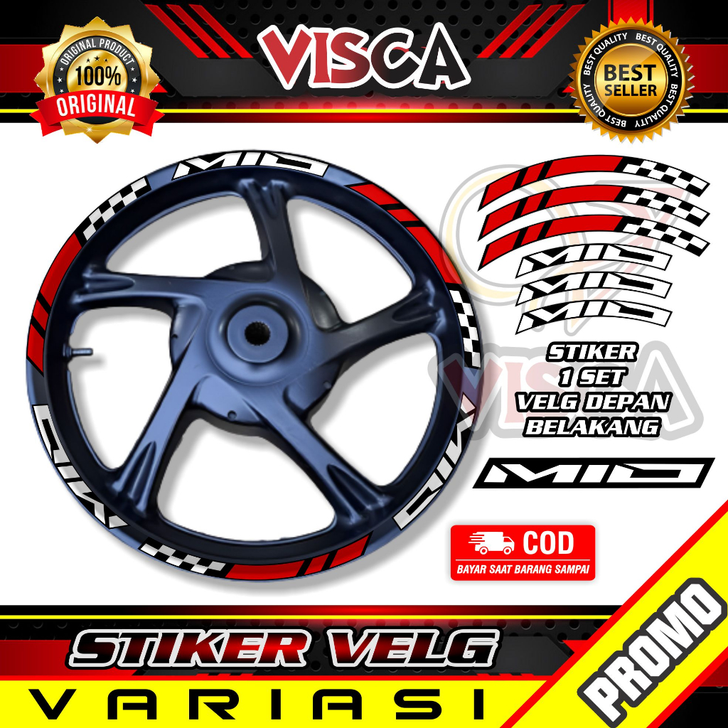 Jual Stiker Velg List Velg Motor Stiker Velg MIO Motif RACING FLAG ...