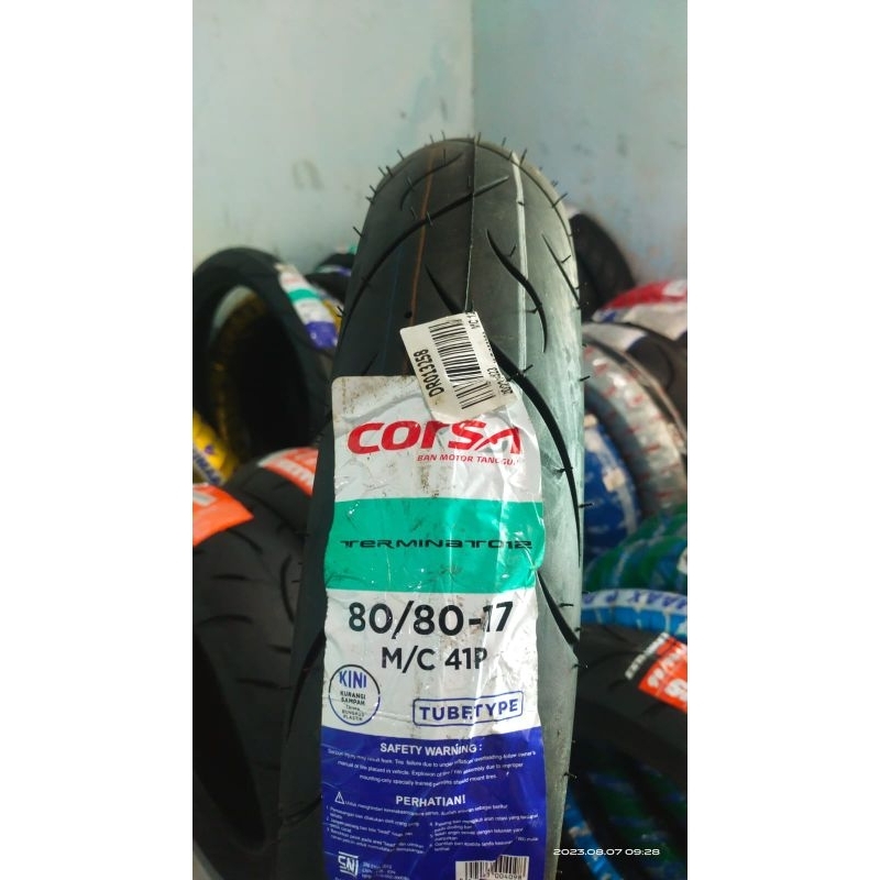 Jual ban donat Corsa terminator 80/80-17 tube type non tubeles | Shopee ...